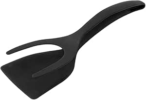 Amazon.com: Cabilock 2-in-1 Silicone Egg Spatula & Turner, Black, 12.2 inches, Polypropylene (PP ...