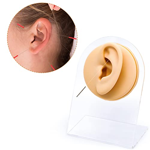 Gonryun Body piercing practice Kits, Left Ear Soft Silicone Model ...