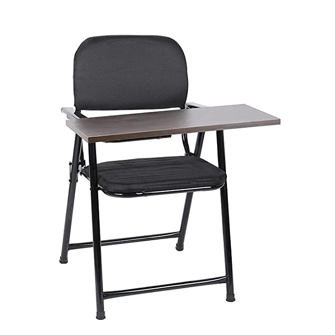 Study Chair with Cushion & Writing Pad[Light Brown](Pack of 1) : Amazon ...