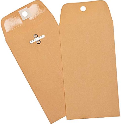 Amazon.com : Heavy Duty Clasp Envelopes, 6" x 3 3/8", Brown Kraft - 10 ...