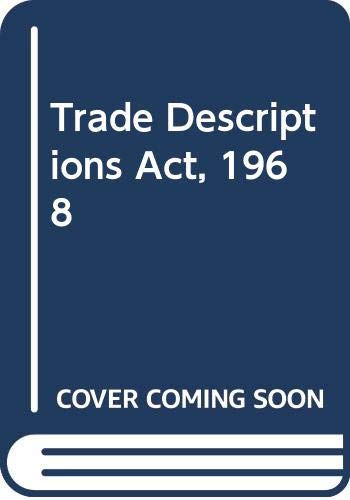 Trade Descriptions Act, 1968 : O'Keefe, John Alfred: Amazon.in: Books