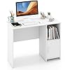 Amazon.com: Giantex Small Computer Desk, White Desk with Storage ...
