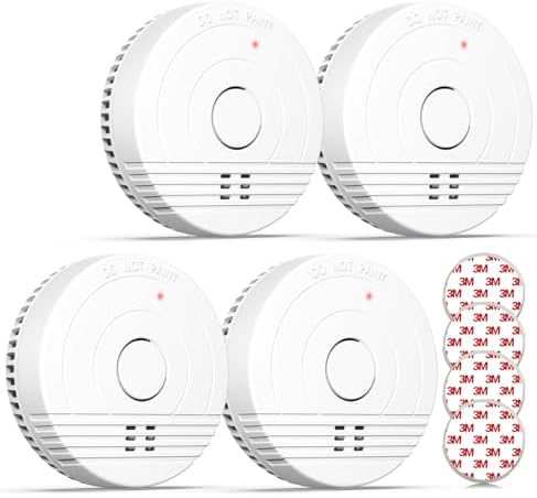 Smoke Alarms for Home Replaceable Battery Smoke Detector Fire Alarms ...
