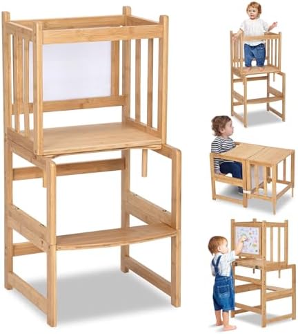 Kids Step Stool, Kitchen Stool, Aid for Toddlers, Wooden Learning Tower ...