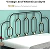 Amazon.com: Dolonm Vintage Full Metal Bed Frame with Headboard and ...