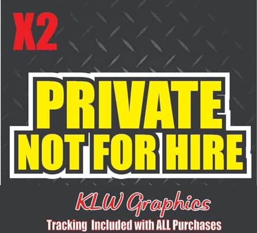 Amazon.com: Private Not For Hire Yellow Black White Full Color Decal ...