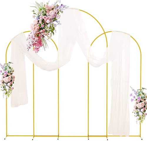 Amazon.com : Wokceer Wedding Arch Backdrop Stand 8FT, 7.2FT, 6.6FT Set ...