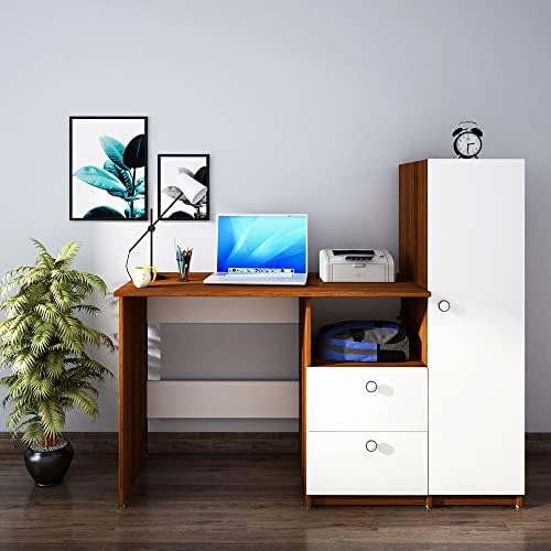 Spacewood Winner Engineered Wood Study Desk (Walnut Finish,Walnut ...