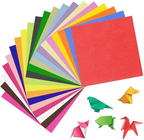 Origami Paper 300 Sheets, 6 Inch 70gsm Double-Sided Colorful Square ...