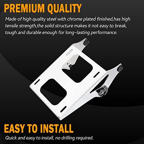 Snapklik.com : Chrome Detachable Luggage Rack Two Up Tour Pack Pak ...