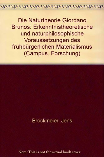 『Die Naturtheorie Giordano Brunos. Eine Studie ueber den - 読書メーター