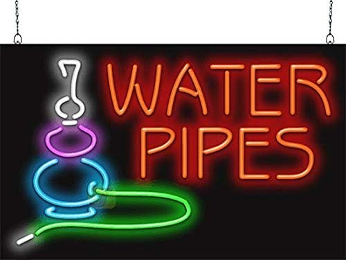 Amazon.com : Water Pipes Neon Sign - Large Size - 32" wide x 20" high ...