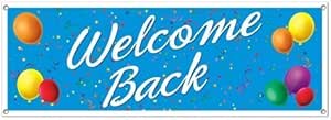 Amazon.com: Beistle Welcome Back Sign Banner, 5-Feet by 21-Inch ...