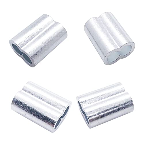 Lot de 50 manchons à sertir en aluminium pour câble et câble à double ...