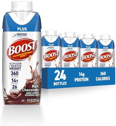 Amazon.com: BOOST Plus Nutritional Drink, Rich Chocolate, 8 fl oz (Pack ...