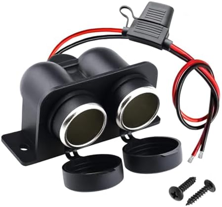Amazon.com: Augeny Car Cigarette Lighter Socket with Blade Fuse, 12V ...