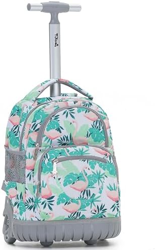 Amazon.com | Tilami Rolling Backpack with Trolley Wheeled Design, Cute ...