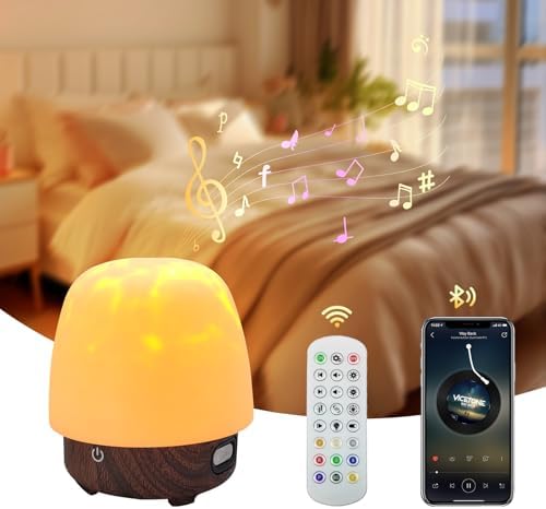Ocean Wave Projector Light Northern Lights with Lampshade, Cordless ...