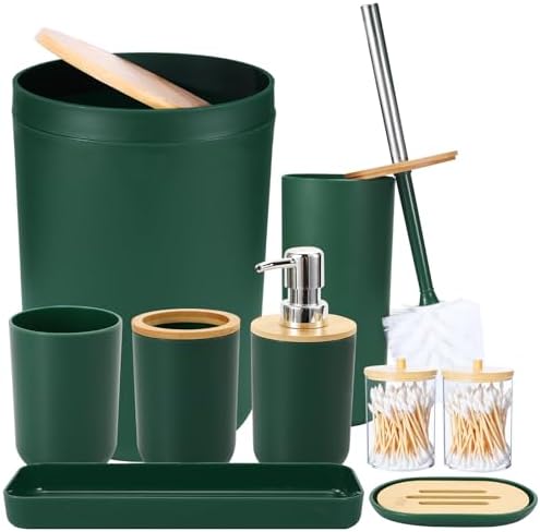 Amazon.com: iMucci Bathroom Accessories Set - with Trash Can Toothbrush ...
