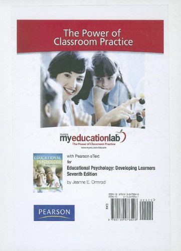 Educational Psychology: Developing Learners Myeducationlab Pass Code ...