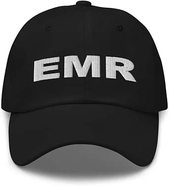 EMR Baseball Cap Emergency Medical Responder EMS Hat Black at Amazon ...