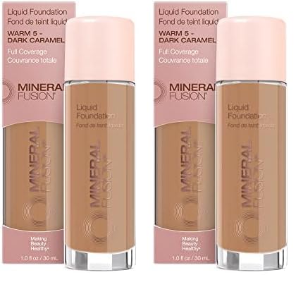 Amazon.com : Mineral Fusion Liquid Foundation, Warm 5, 1 Fl Ounce (Pack ...