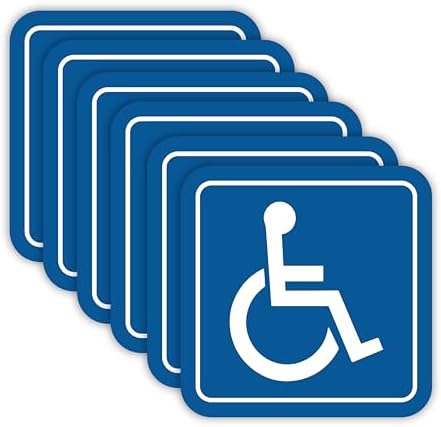 Amazon.com: Sticky Expressions | Handicap Stickers (6 Pack), 3x3 Inches ...