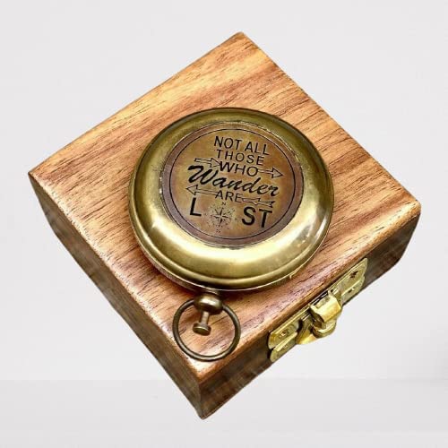 Brass Compass Antique Reproduction Compass Gold Moon Pocket Style ...