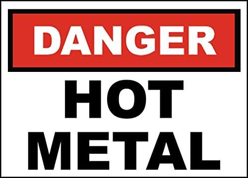 Amazon.com: Traffic & Warehouse Signs - Danger Hot Metal Sign 10 x 7 ...