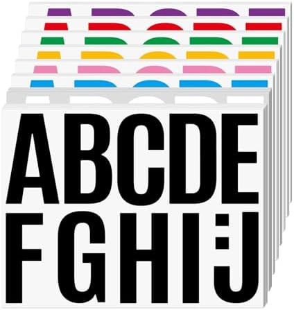 Amazon.com: Bulletin Board Letters 340 PCS 30 Sheets Colorful Alphabet ...
