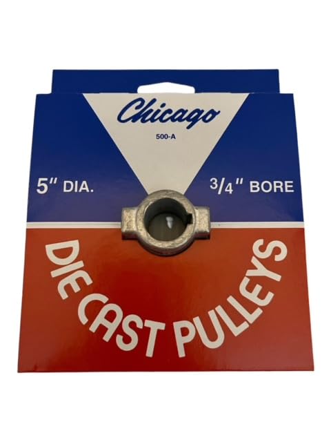 5" x 3/4" Bore, with Keyway, A-Groove, Chicago Die Cast Pulley 100% ...