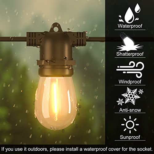 Snapklik.com : 12V Low Voltage & Safe LED Outdoor String Lights,48FT 15 ...