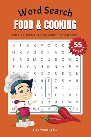 Food & Cooking Word Search Puzzle Book: Word Searches with Easy to Read ...