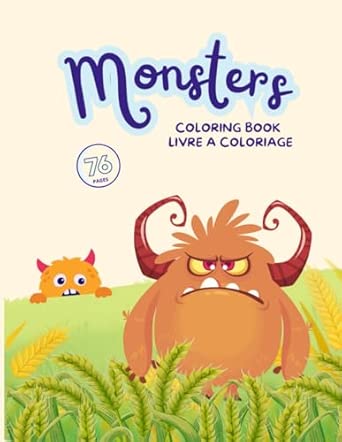 Monster Alphabet Coloring and Activity Book for Kids Ages 2 and Up: Fun ...