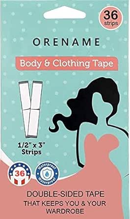 Buy ORENAME Women Fashion Skin Tape Clothe, Double Stick Strips – 36 Strips | Double sided body ...