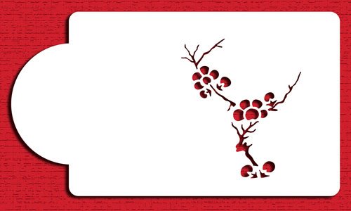 Cherry Blossom Baking Stencils Set Food Grade Plastic Designer Stencils ...