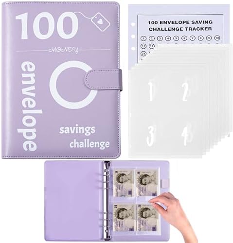 100 Envelopes Saving Challenge UK - Money Saving Book as Cash Stuffing ...
