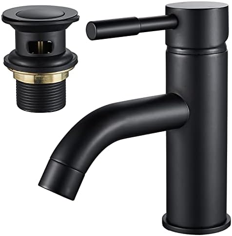Black Basin Tap Mixer with Pop up Waste, NewEast Single Lever Mono ...