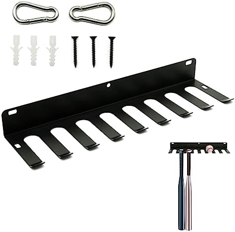 Amazon.com: QTLCOHD 2Pcs Baseball Bat Rack, Metal, Black, Portable ...