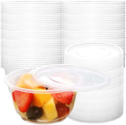 Amazon.com: POPMISOLER 150 Pcs Clear Plastic Bowls, 15oz Dessert ...