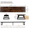 Amazon.com: TEAMIX 42 inch Large [Dual] [Monitor] [Riser],Rustic Brown ...