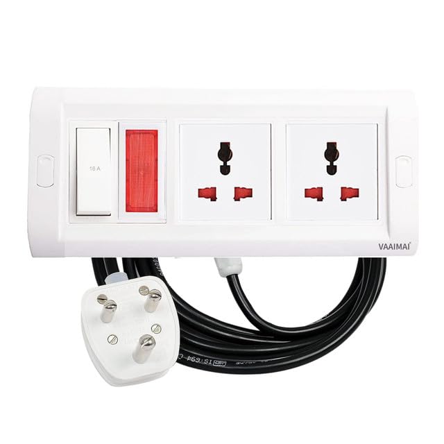 Buy VAAIMAI Extension Junction Box 16AUniversal Socket(2) 16ASwitch ...