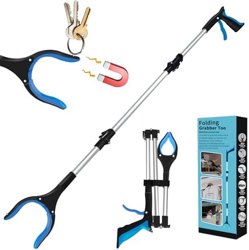 Amazon.com: NOEAIKE Grabber Reacher Tool,43" Foldable Reacher Grabber Pickup Tool with 360 ...