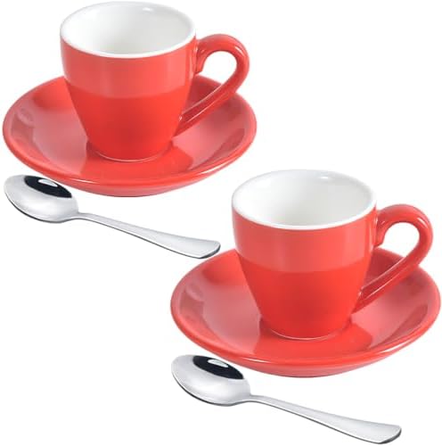 ionEgg Porcelain Espresso Cup with Saucer And Stainless Steel mini ...