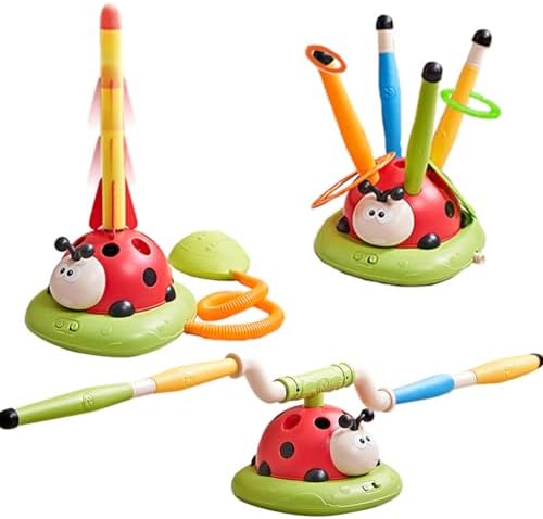 Dinosaur Activity Toy 3-in-1 Dinosaur Rocket Launcher, Spinning ...