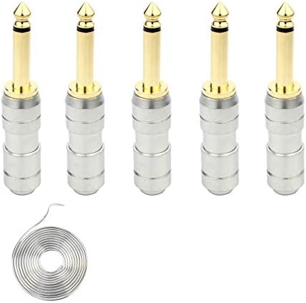 Amazon.com: 1/4" Audio Plugs 6.35 mm Plug TS Male 1/4 inch Heavy Duty ...