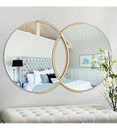 Amazon.com: Autdot 47" x 32" Large Living Room Mirror for Decor, Gold ...