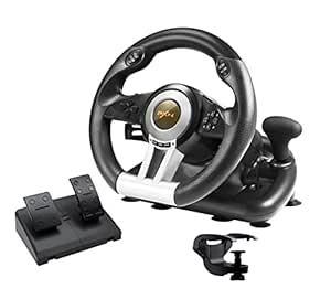 Amazon.com: PXN V3II Gaming Steering Wheel with Pedal PC Steering Wheel ...