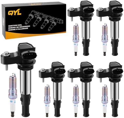 Amazon.com: Set of 6 Ignition Coils Pack UF375 & Iridium Spark Plugs ...