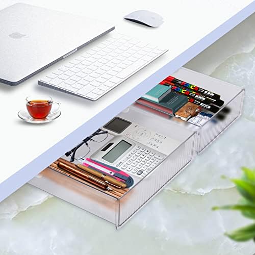 Amazon.com: JENRICHEN Calculator 2 Pack Under Desk Storage Drawer, Self ...